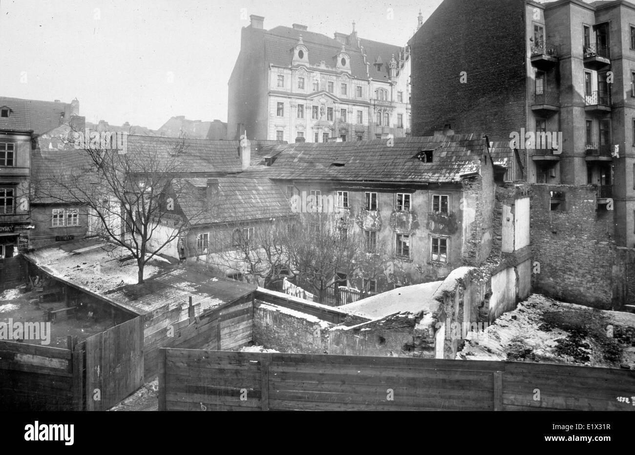 Jewish quarter of Prague, former Jewish ghetto of the Old town. c. 1920 ...