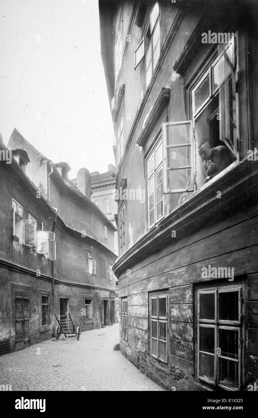 Jewish quarter of Prague, former Jewish ghetto of the Old town. c. 1920 ...