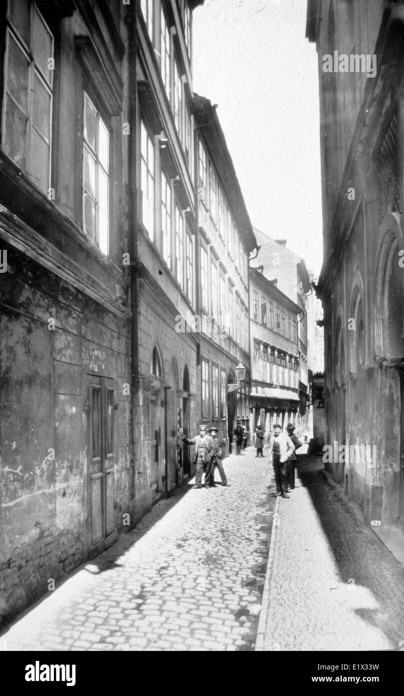 Jewish quarter of Prague, former Jewish ghetto of the Old town. c. 1920 ...