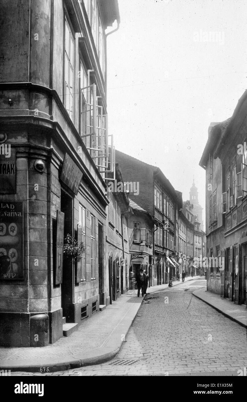 Jewish quarter of Prague, former Jewish ghetto of the Old town. c. 1920 ...