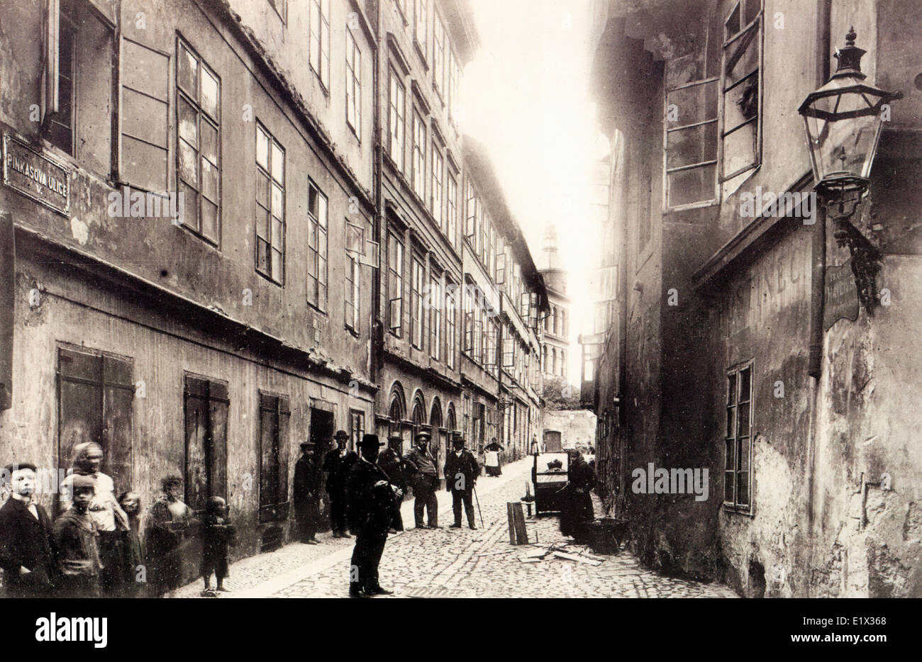Jewish quarter of Prague, former Jewish ghetto of the Old town. c. 1920 ...