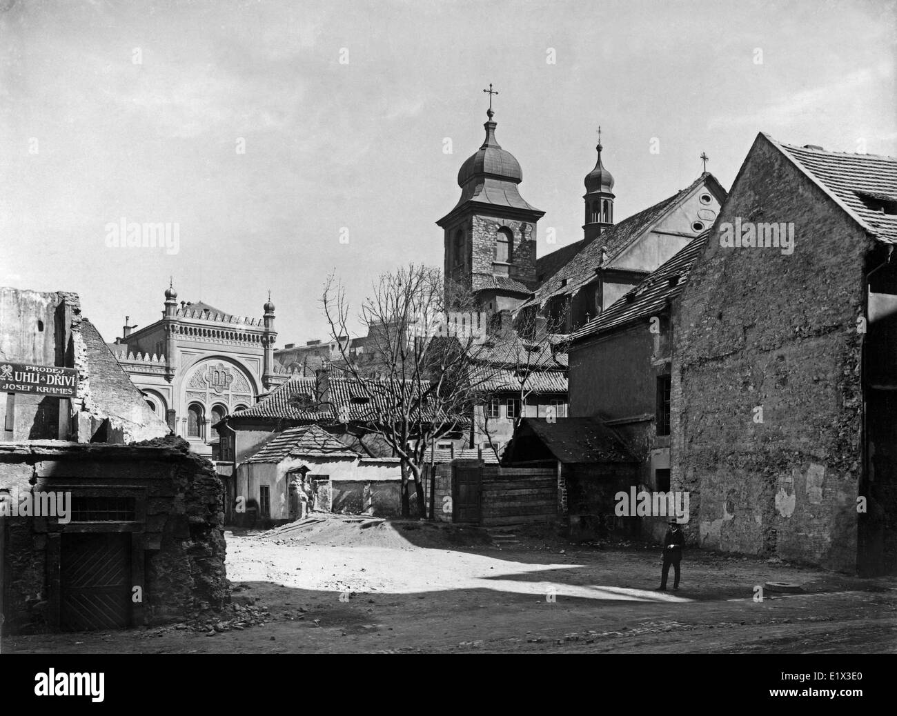 Jewish quarter of Prague, former Jewish ghetto of the Old town. c. 1920 ...