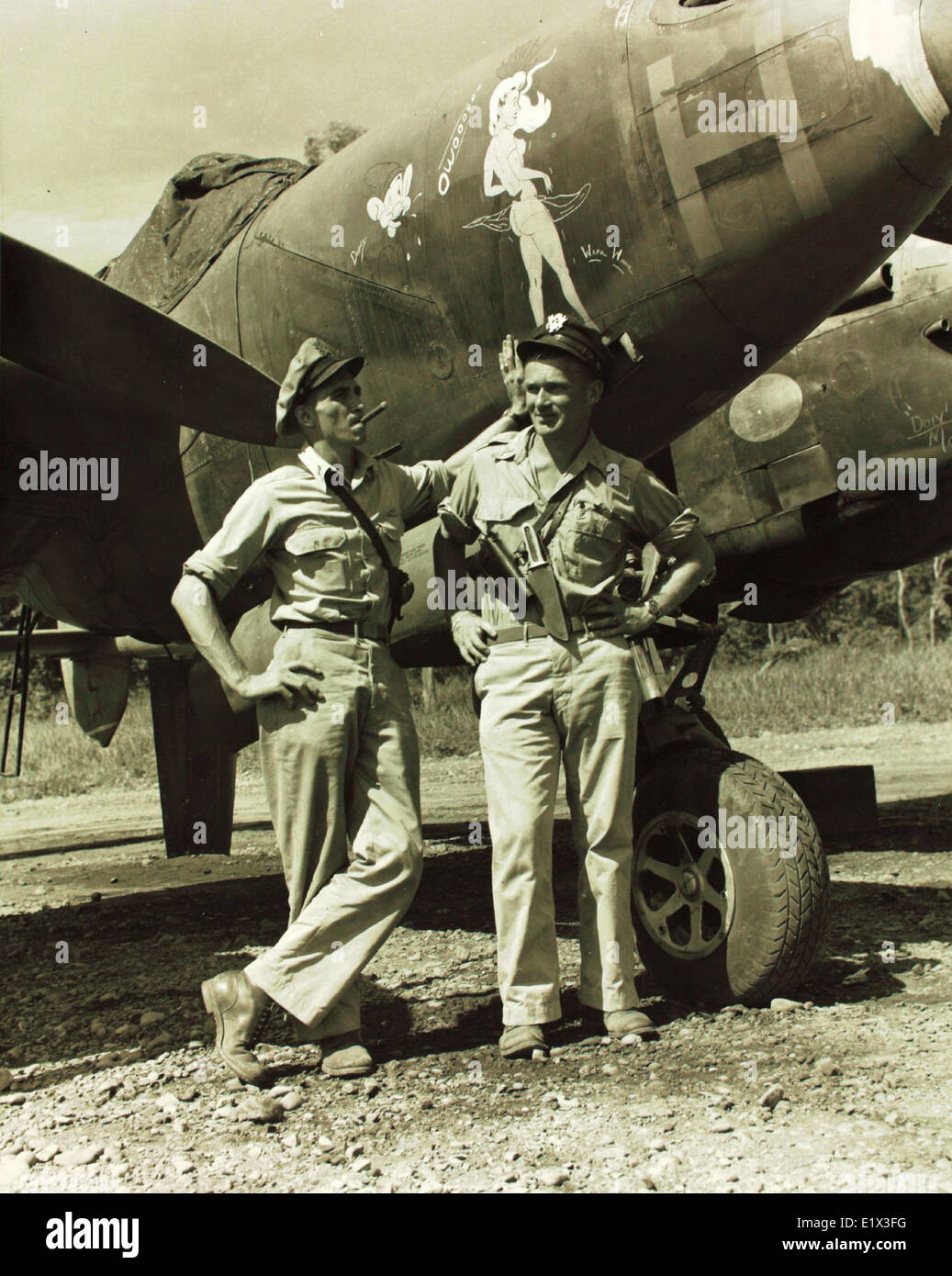 This image features 1LT Allen E. Hill’s P-38, 'Hill's Angels,' of the ...