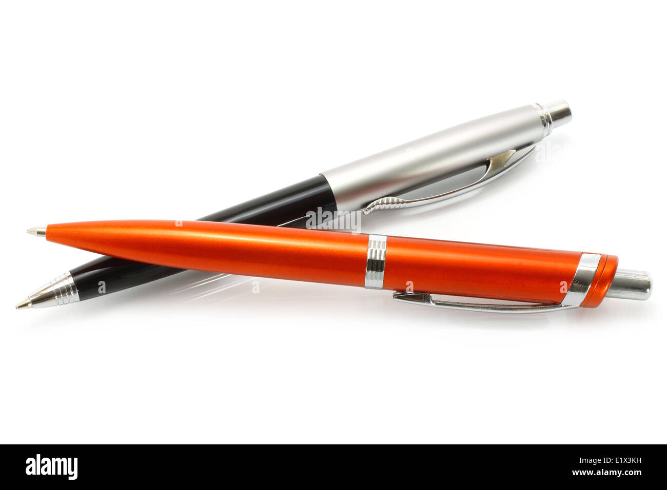 Two ball pens on a white background Stock Photo - Alamy