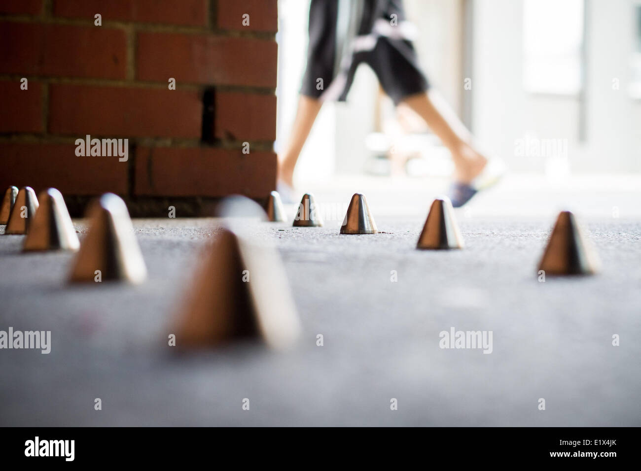 London, UK. 10th June 2014. Anti-Homeless Spikes outside Southwark ...
