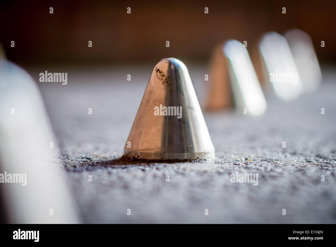 London, UK. 10th June 2014. Anti-Homeless Spikes outside Southwark ...