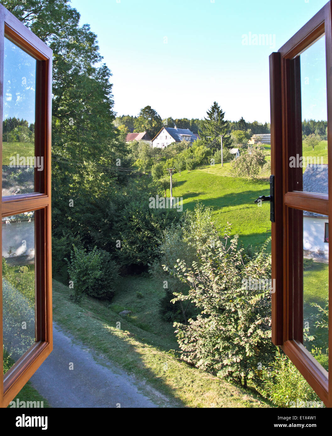 Window into the landscape Stock Photo - Alamy