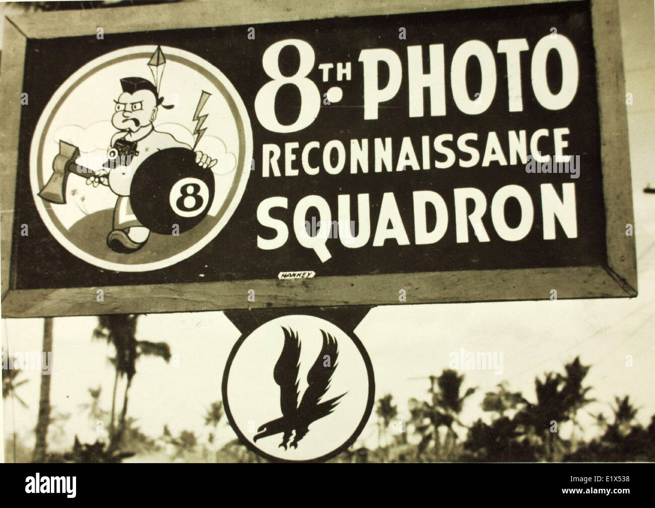 This photograph from the 8th Photo Reconnaissance Squadron shows a ...