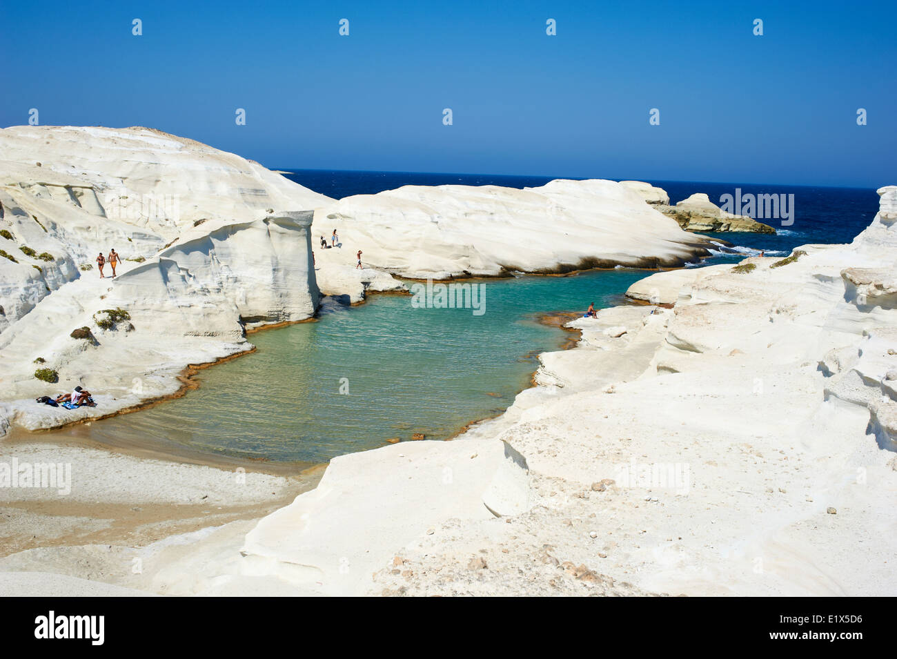 Greece, Cyclades islands, Milos island, Sarakiniko beach Stock Photo ...