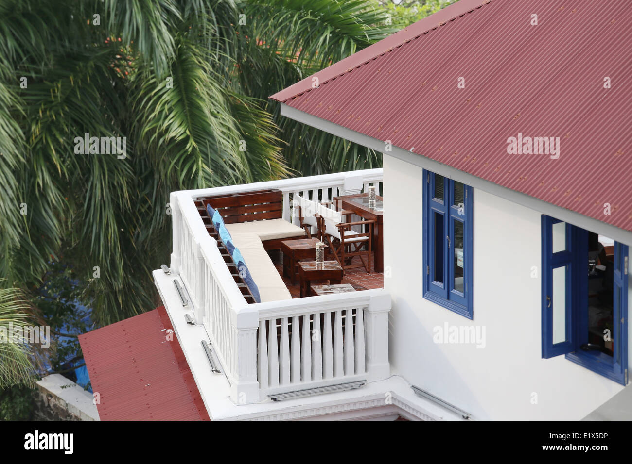 Aerial view of a beautiful balcony in a house Stock Photo - Alamy