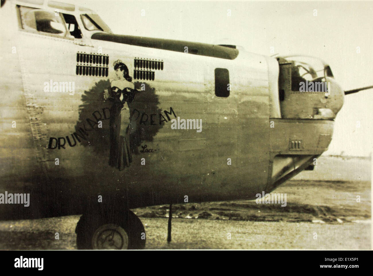 A photo of the B-24 Liberator operated by the 380th Bomb Group during ...