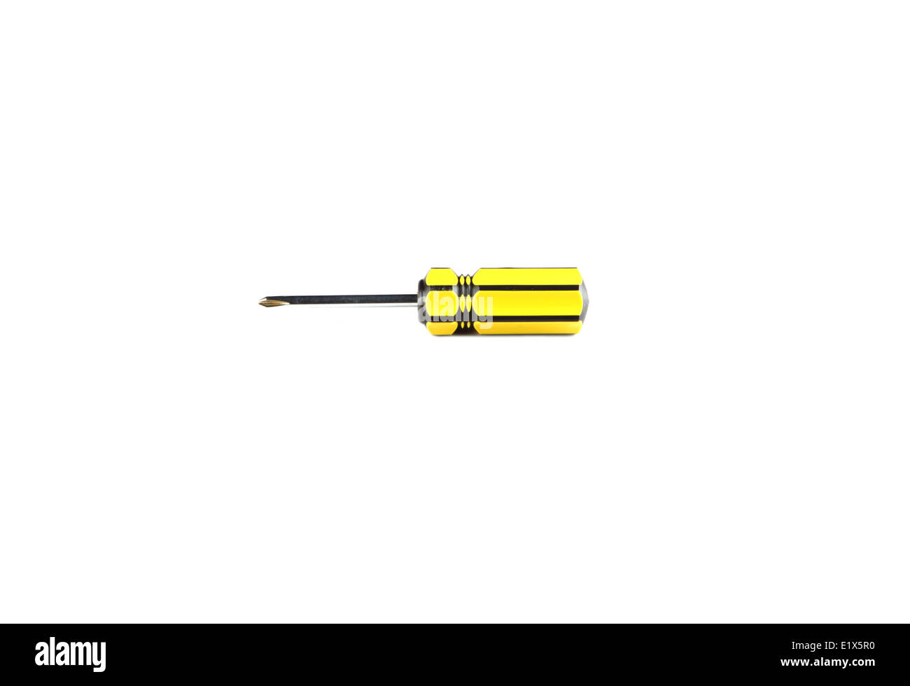 Yellow tool of screwdriver isolated on white background Stock Photo - Alamy