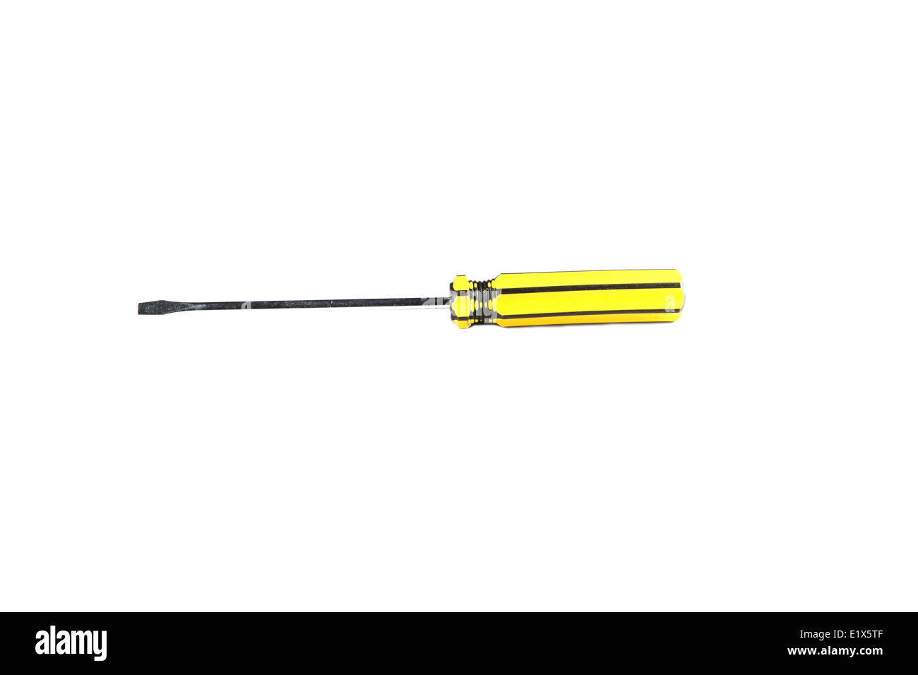 Yellow tool of screwdriver isolated on white background Stock Photo - Alamy
