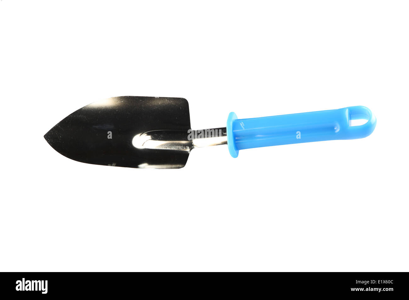 Garden tool of blue spade isolated on white background Stock Photo - Alamy