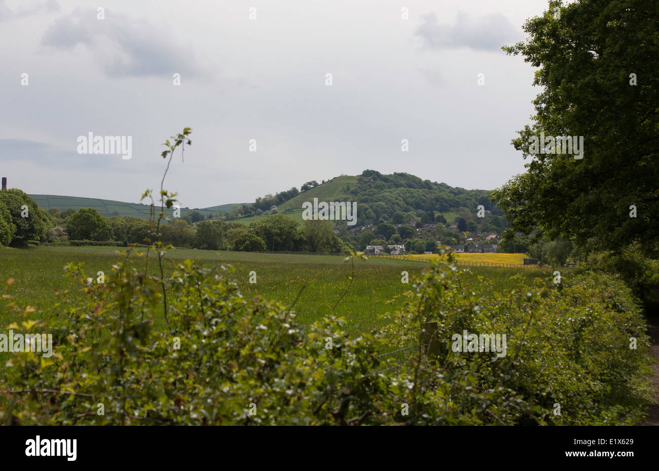 White Nancy above Bollington from The Middlewood Way Peak District ...