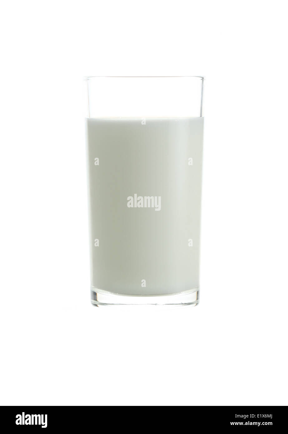 Fresh milk in glass of isolated on white background Stock Photo - Alamy