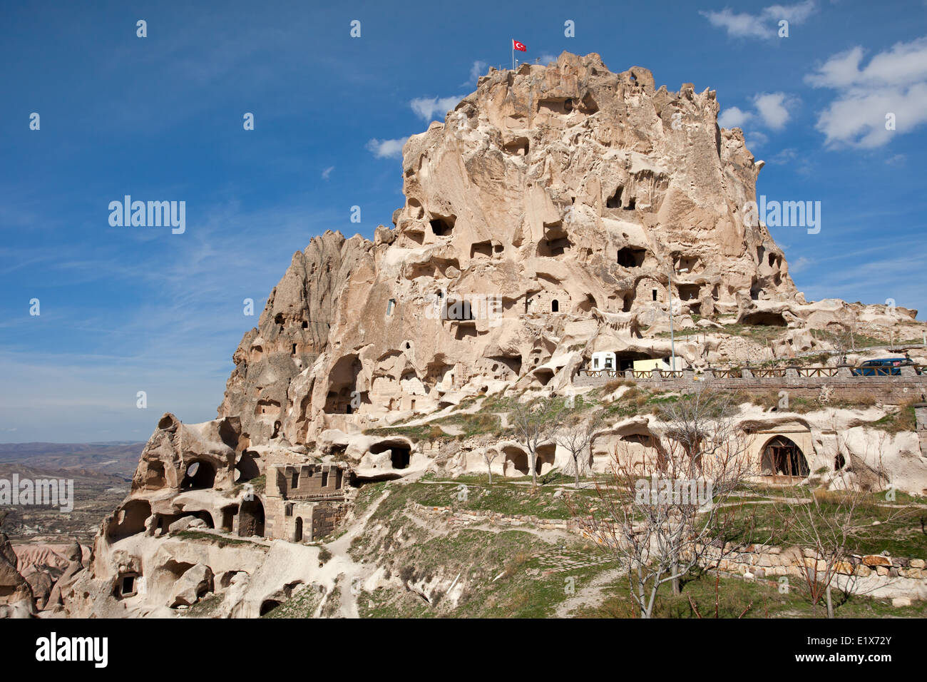 Fairy chimneys castle uchisar cappadocia hi-res stock photography and ...