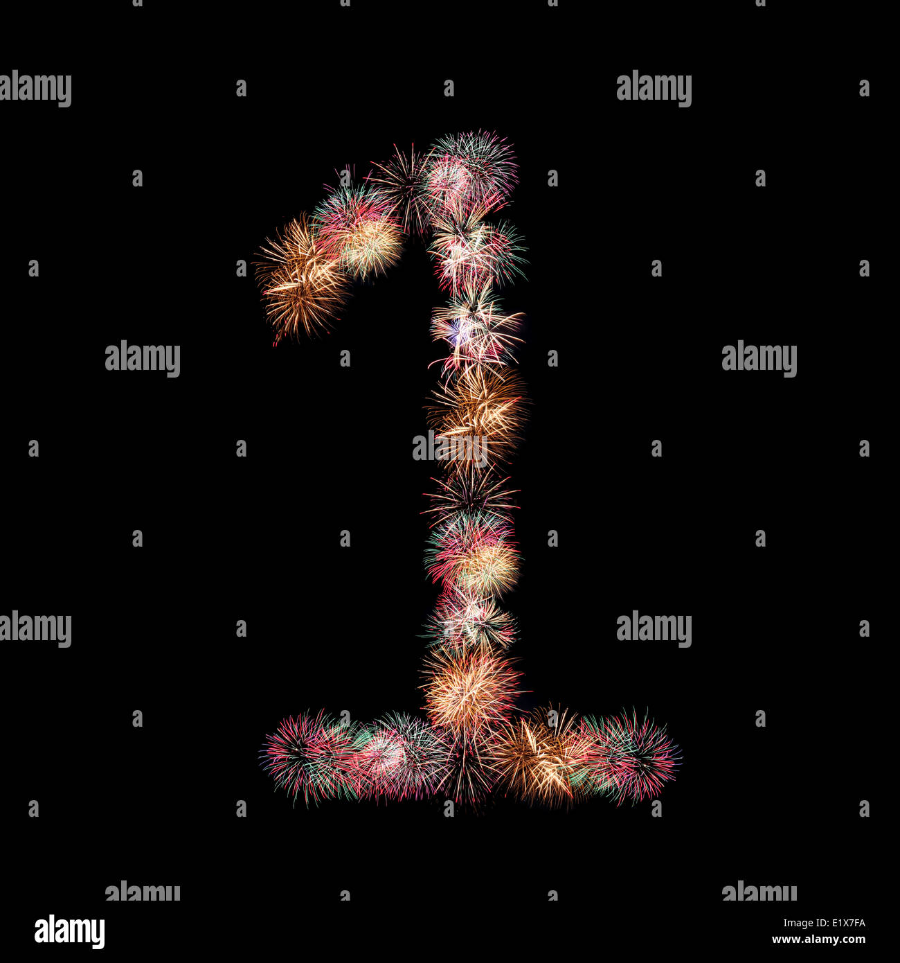 fireworks or firecracker of arrangement to be at number one Stock Photo ...