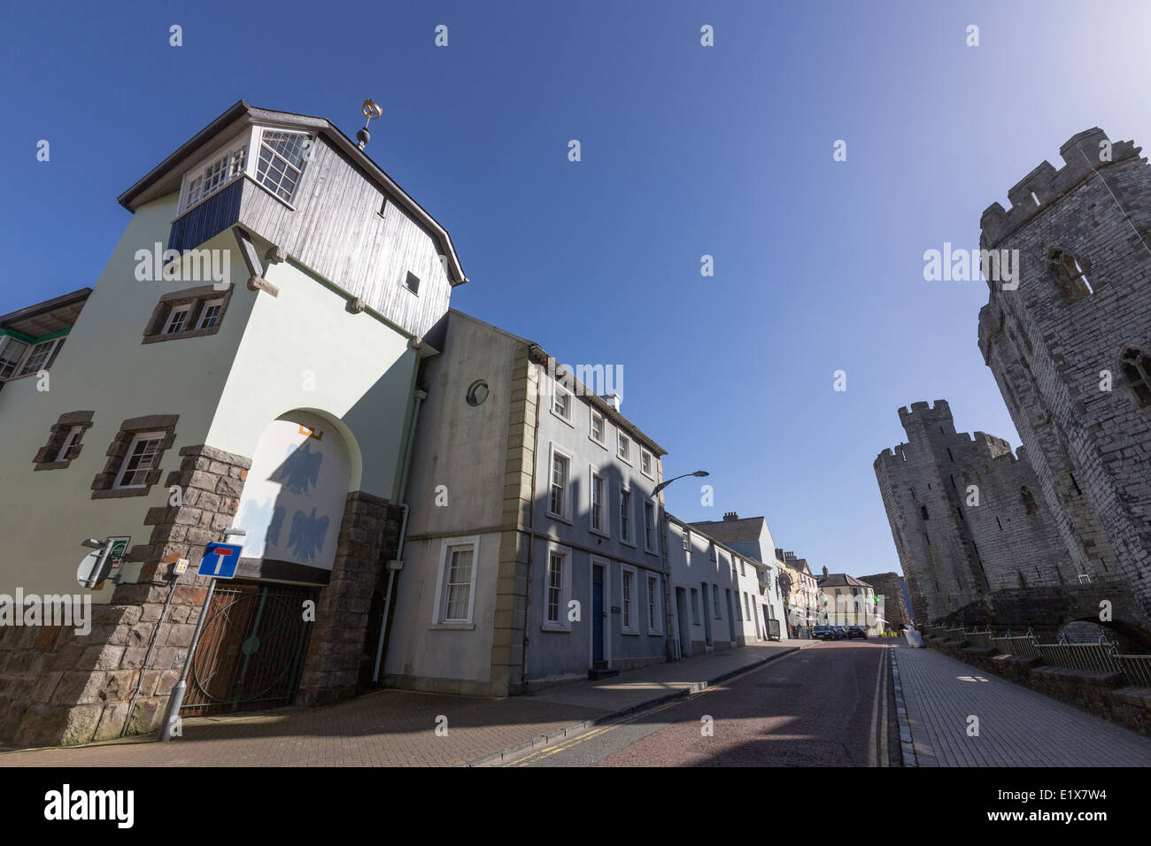 Castle Ditch, Caernarfon Stock Photo - Alamy