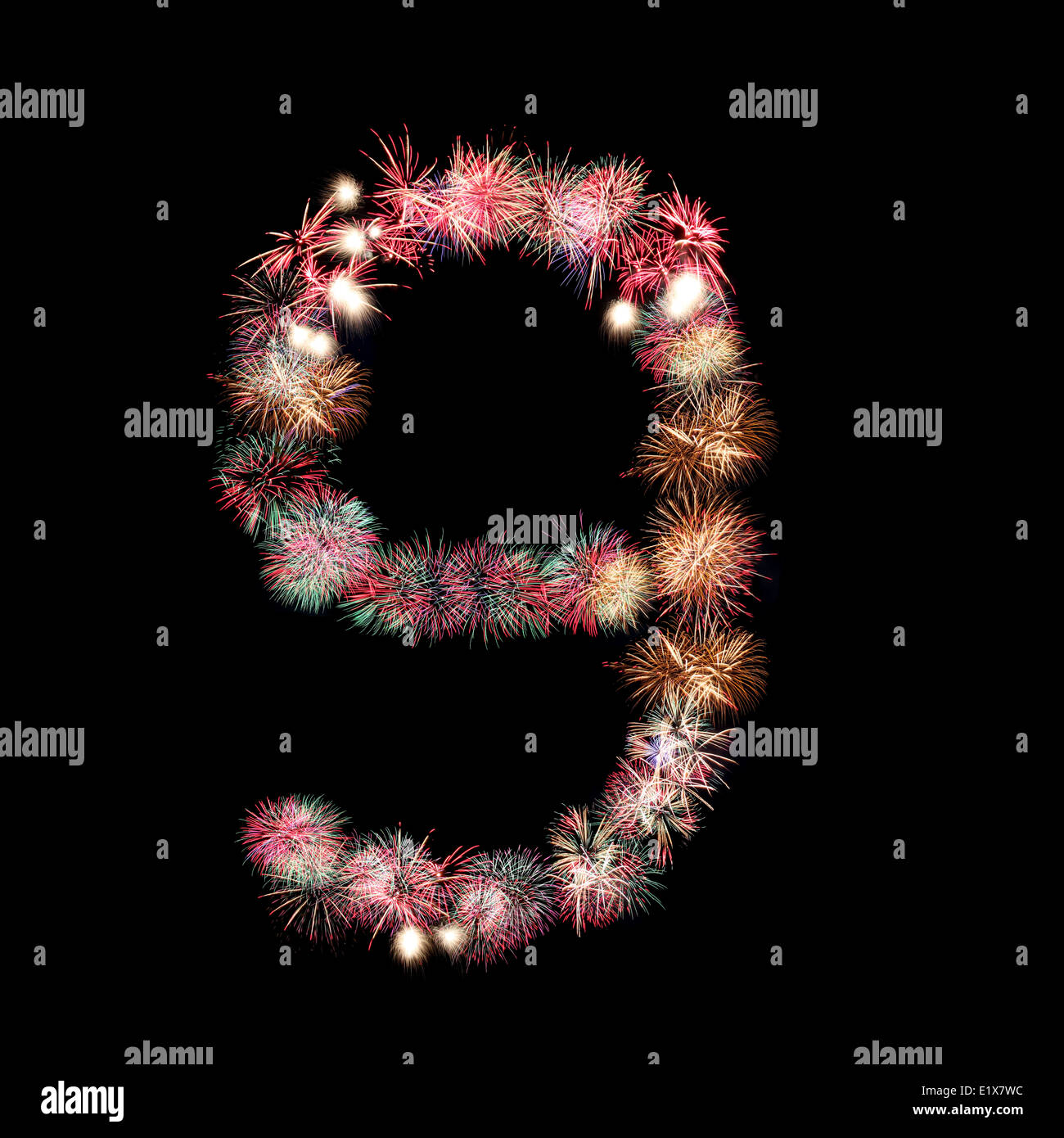 fireworks or firecracker of arrangement to be at number nine Stock ...