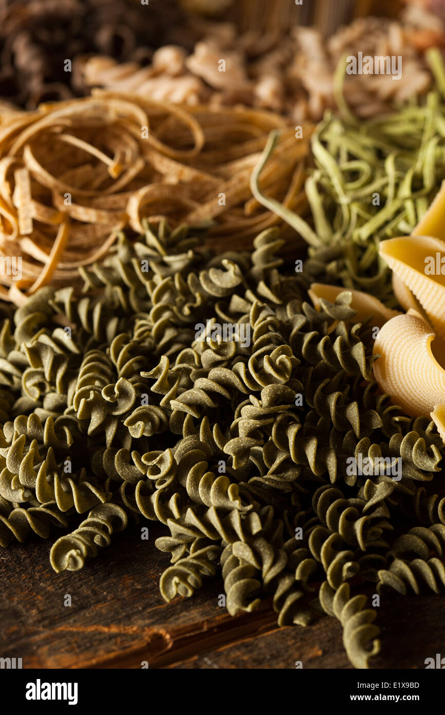 Assorted Homemade Dry Italian Pasta on a Background Stock Photo - Alamy