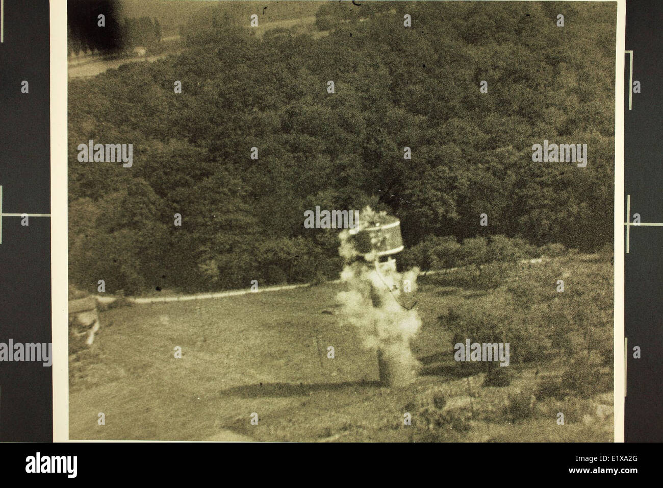 This image depicts strafing attacks on German flak towers during World ...