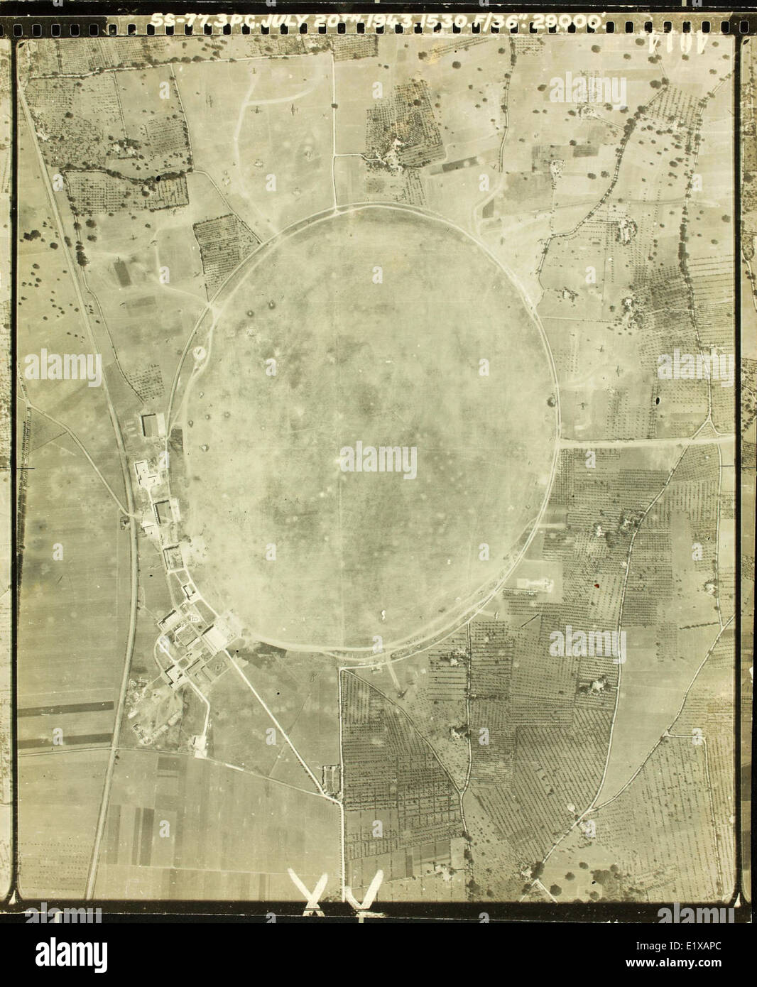 This aerial reconnaissance photo from 1941-1945 provides a bird's-eye ...