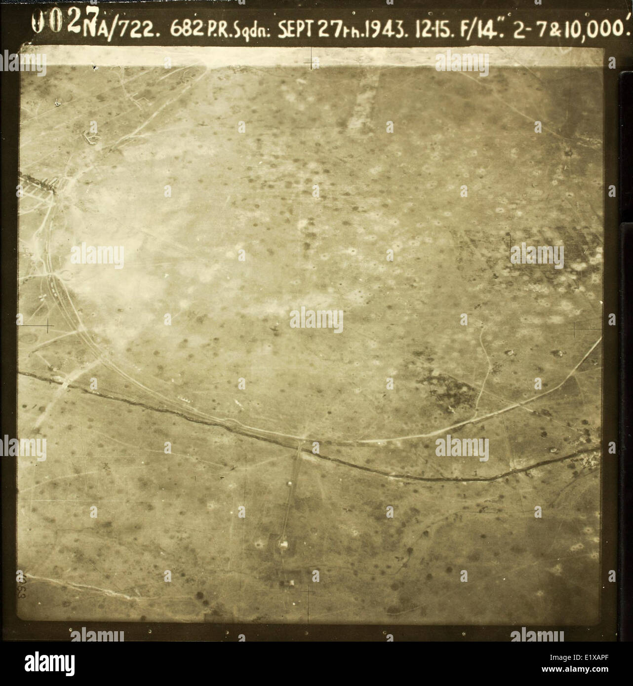 This aerial reconnaissance photo, taken between 1941 and 1945, captures ...
