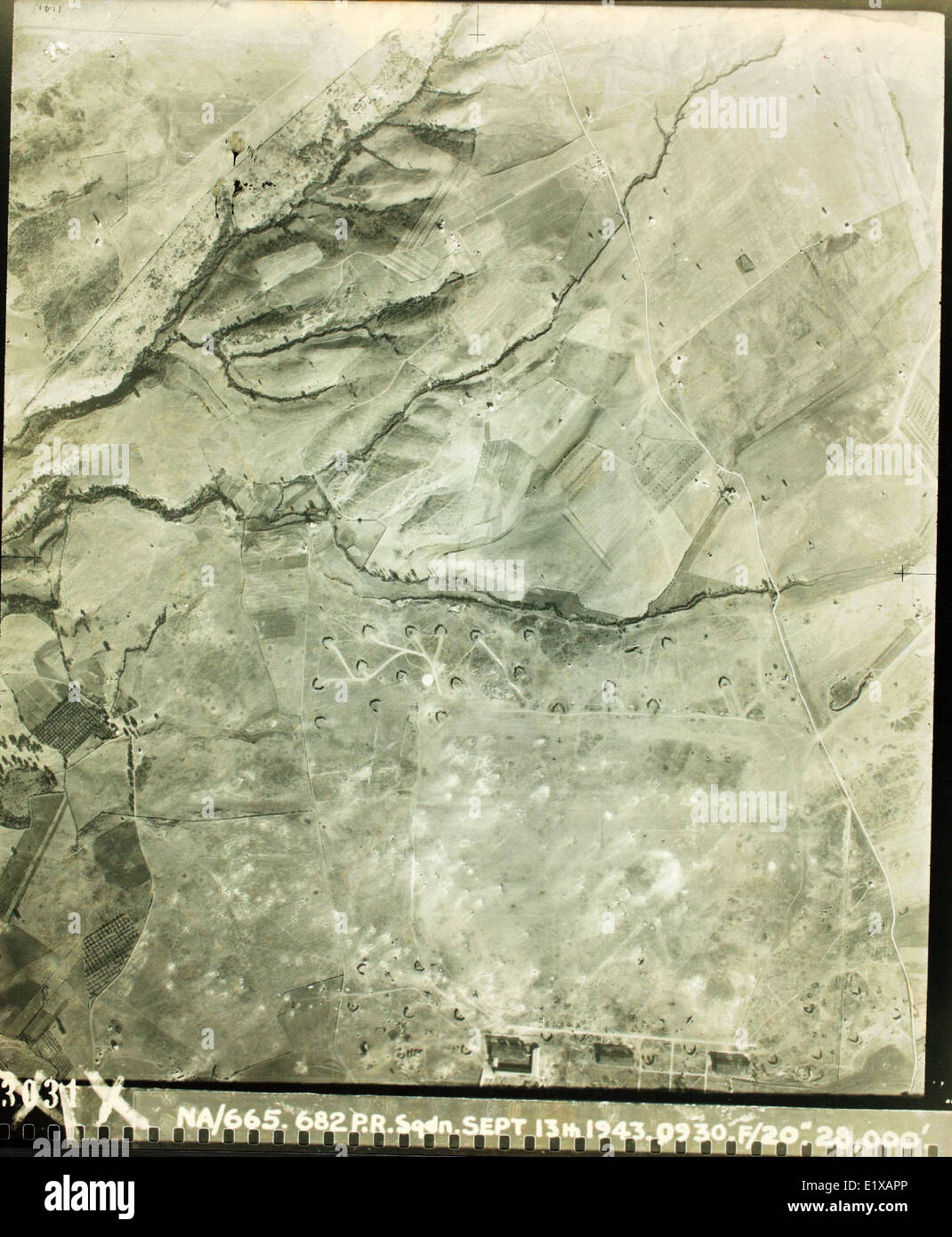 This aerial reconnaissance photo, taken between 1941 and 1945, provides ...