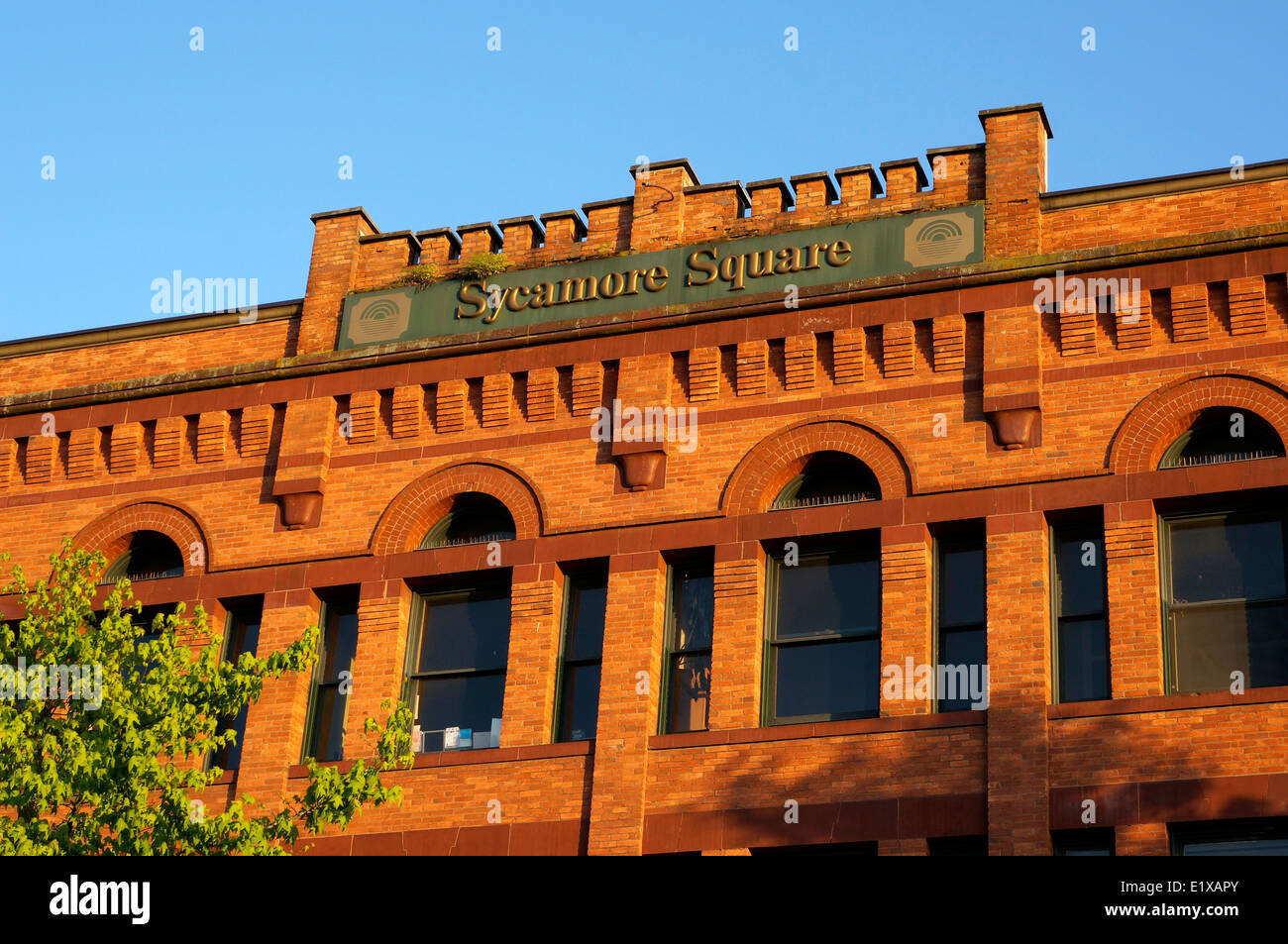 Sycamore Square or Mason block in the Fairhaven Historic District of Bellingham, Washington ...