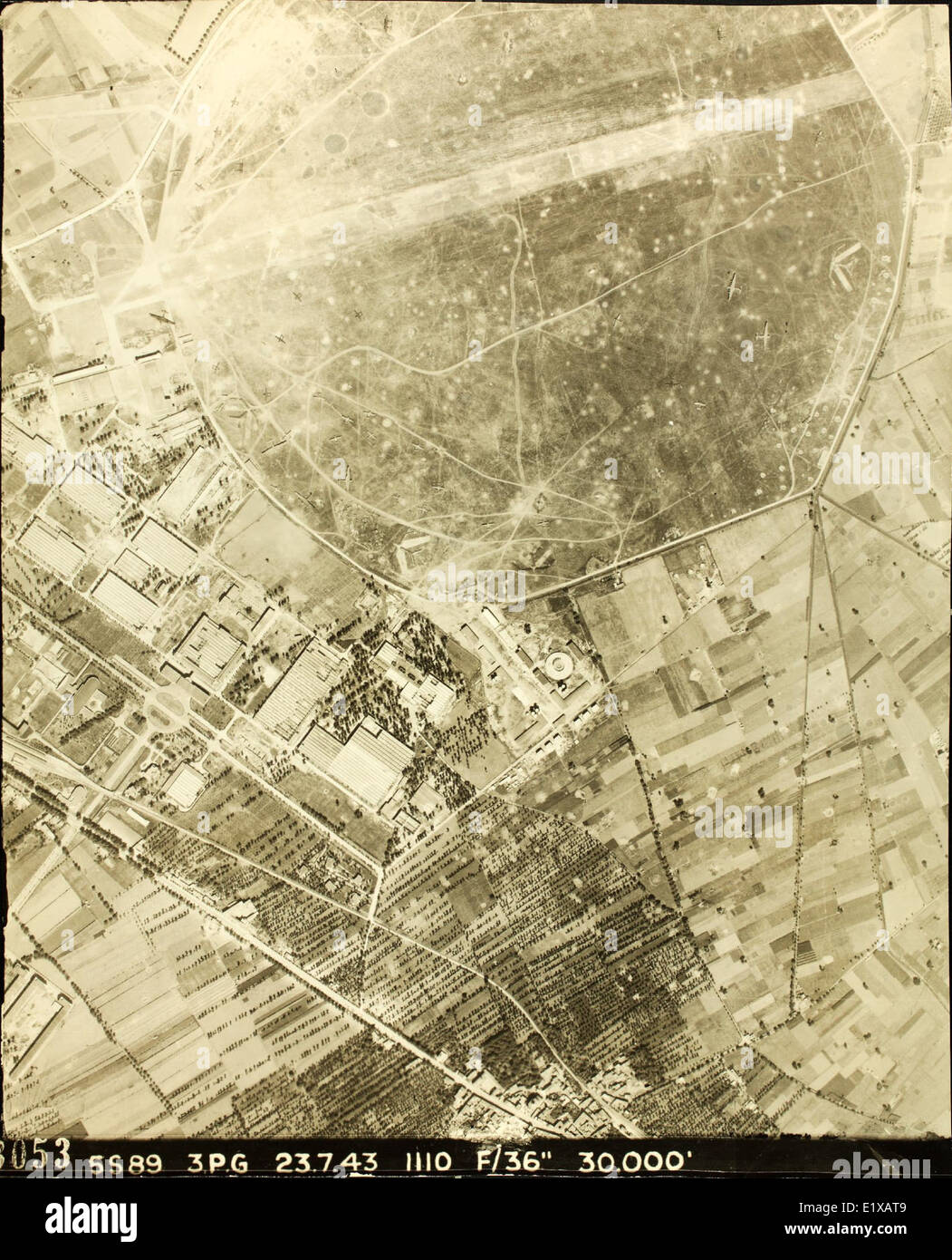This aerial reconnaissance photo taken between 1941 and 1945 provides ...
