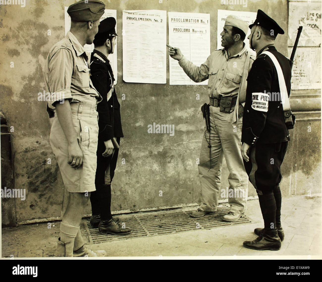 This photo documents Salerno, Italy, during World War II, focusing on ...