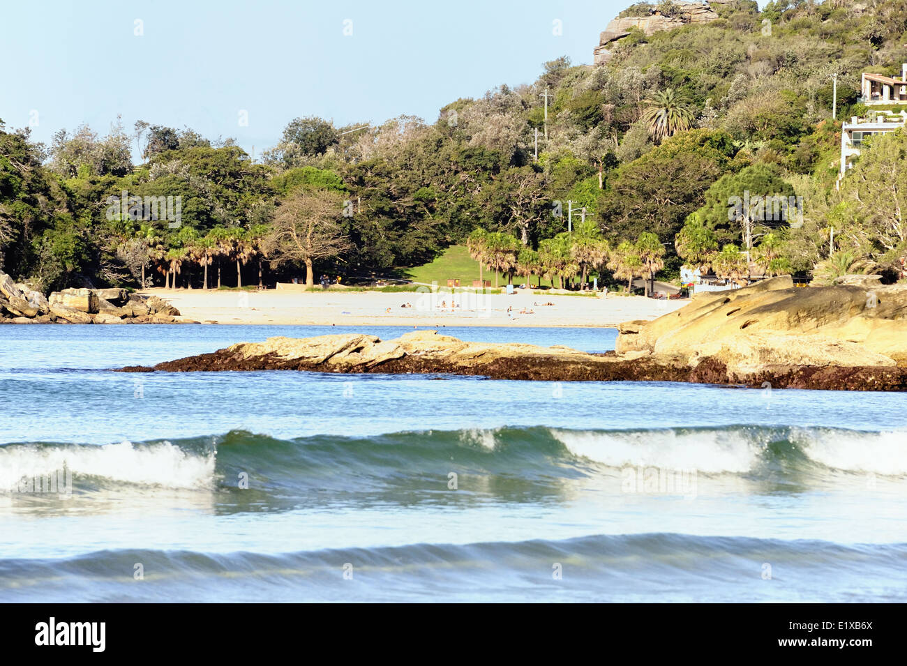 Shelly Beach with waves Stock Photo - Alamy