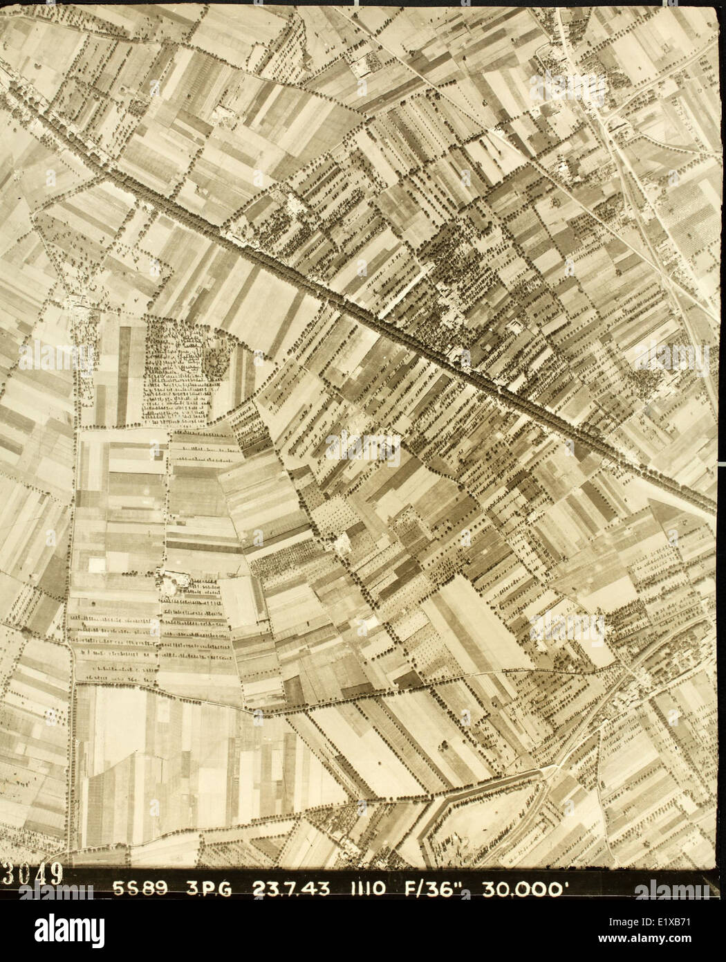 This aerial reconnaissance photo, captured during 1941-1945, offers a ...