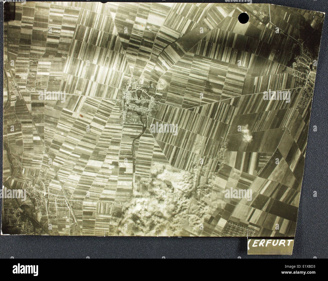 This aerial reconnaissance photo from World War II (1941-1945) provides ...