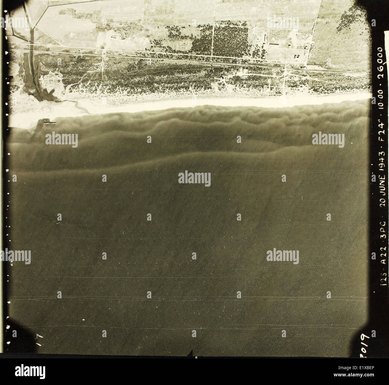 This aerial reconnaissance photo from 1941-1945 captures key locations ...