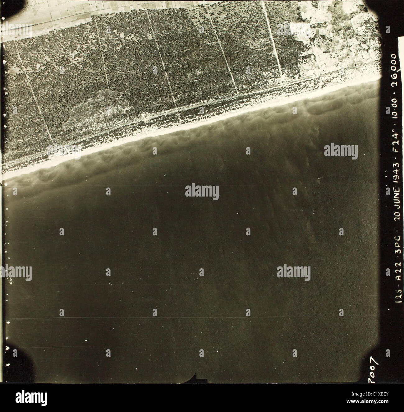 This aerial reconnaissance photo, taken during World War II, shows a ...