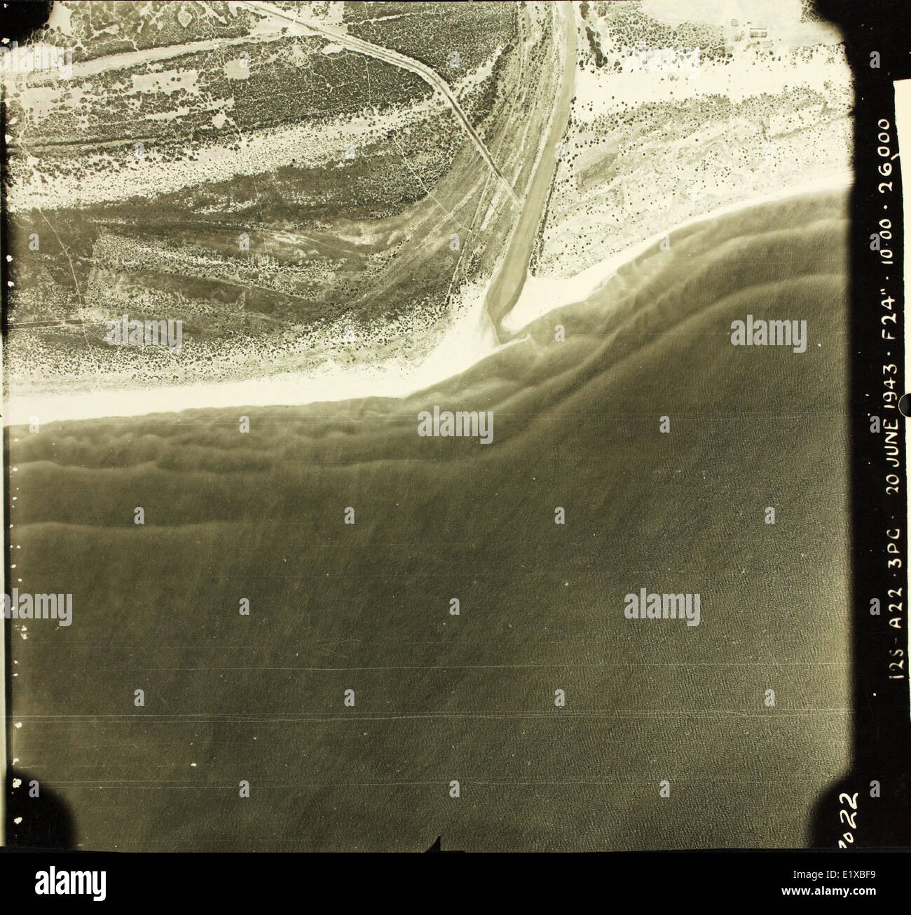 This aerial reconnaissance photo, taken during World War II, provides a ...