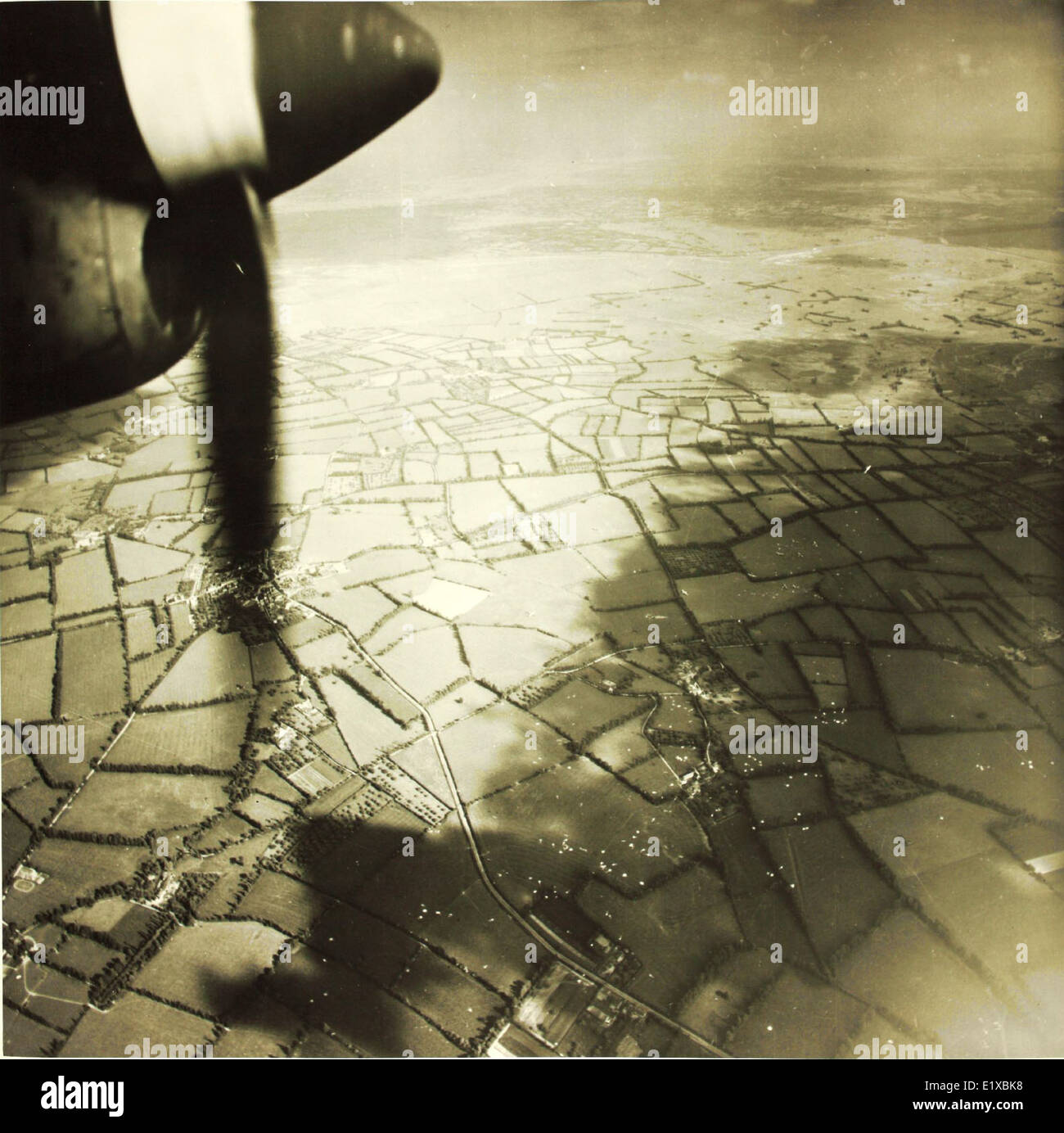 This aerial reconnaissance photo from a F-5 Lightning captures a view ...