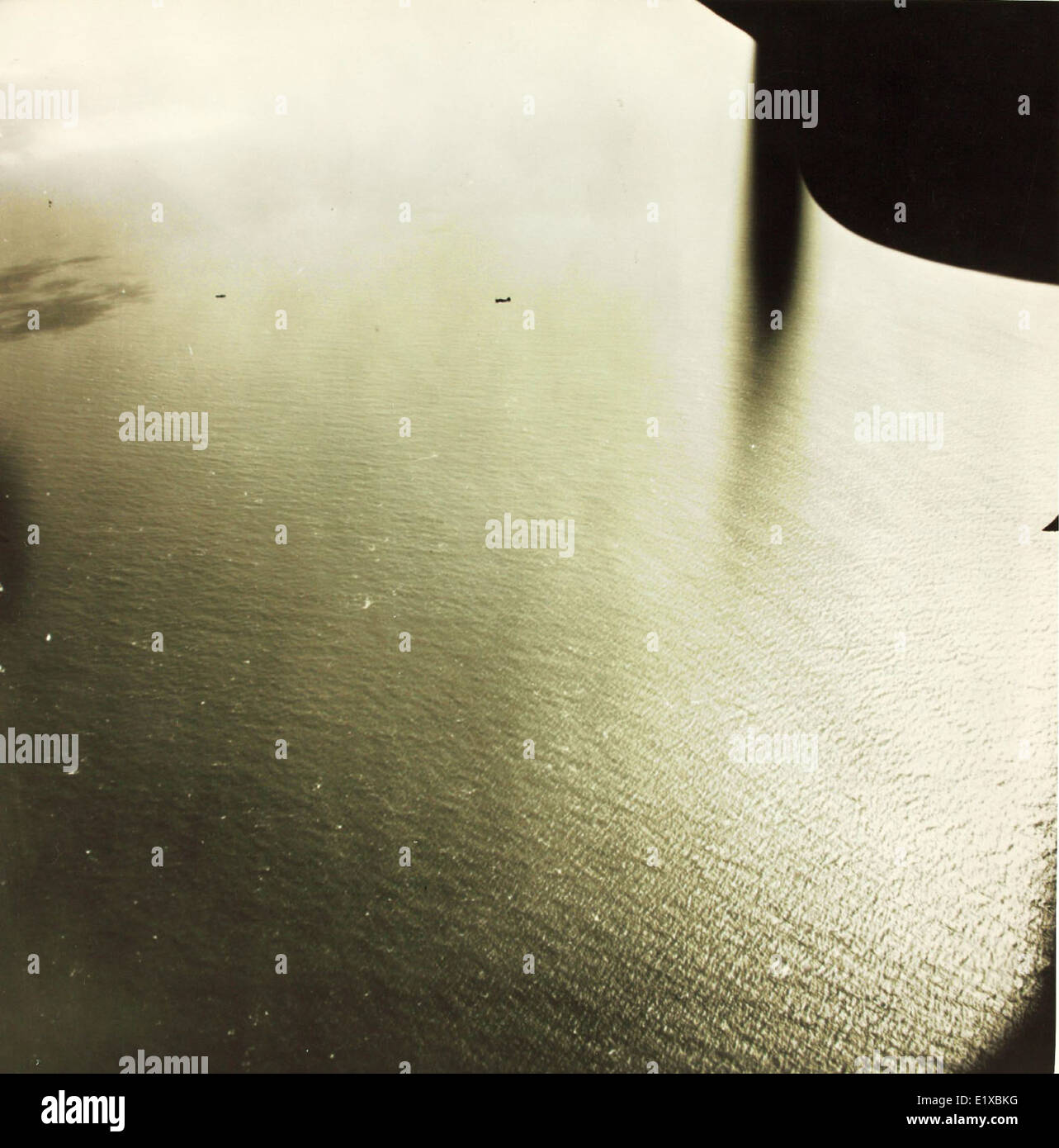 This aerial reconnaissance photo captured by a F-5 Lightning aircraft ...