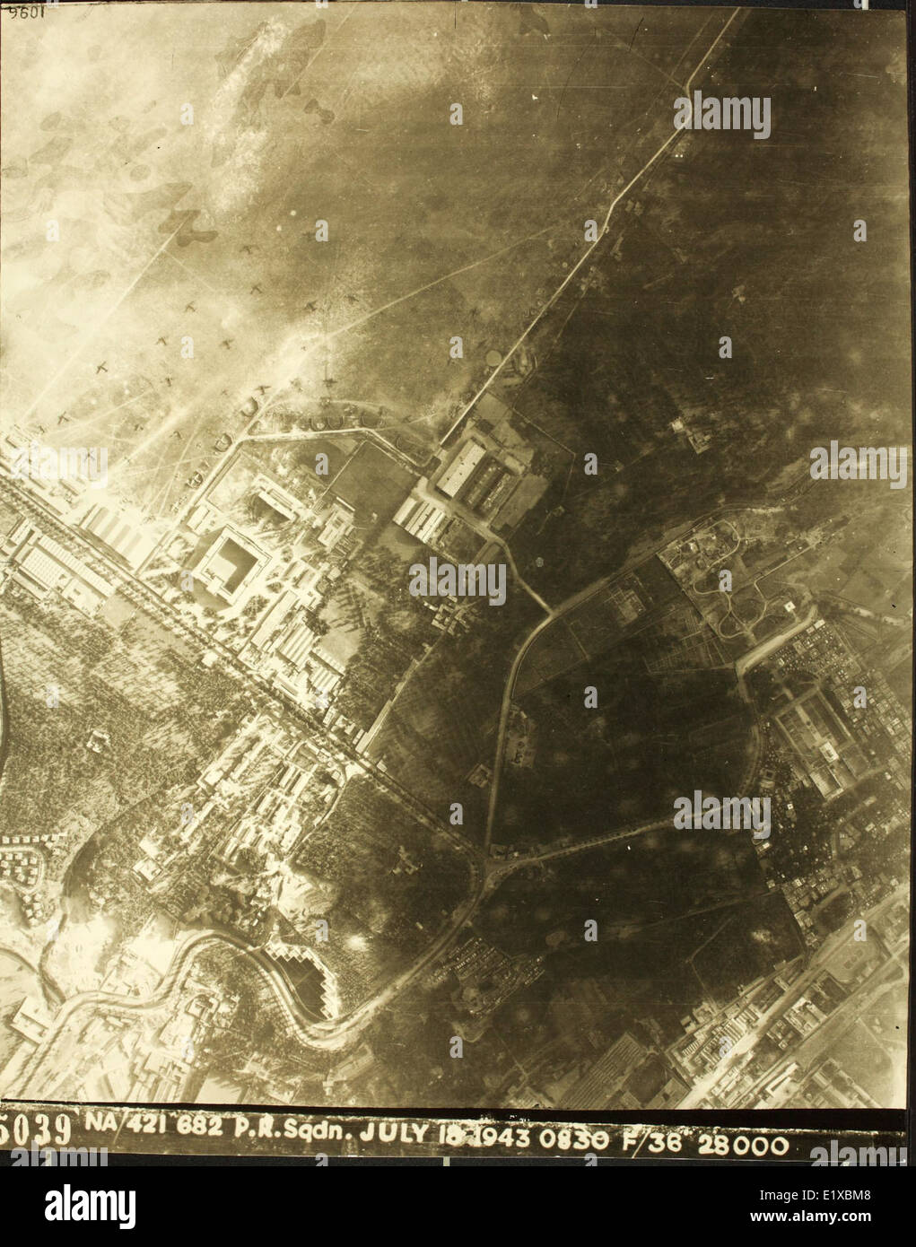 This aerial reconnaissance photo of Naples, Italy, taken during World ...