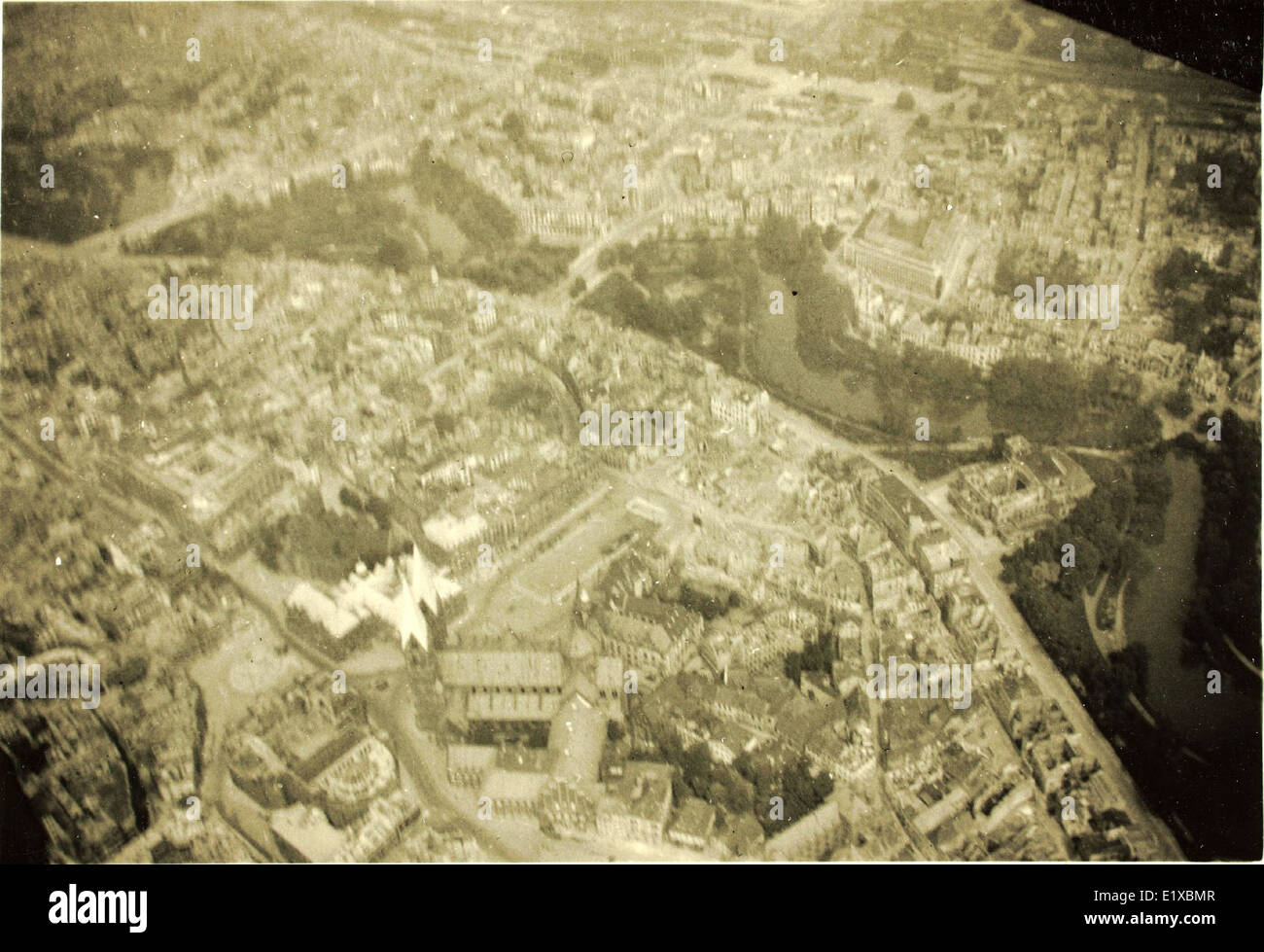 Aerial reconnaissance photograph of Germany during World War Two, taken ...