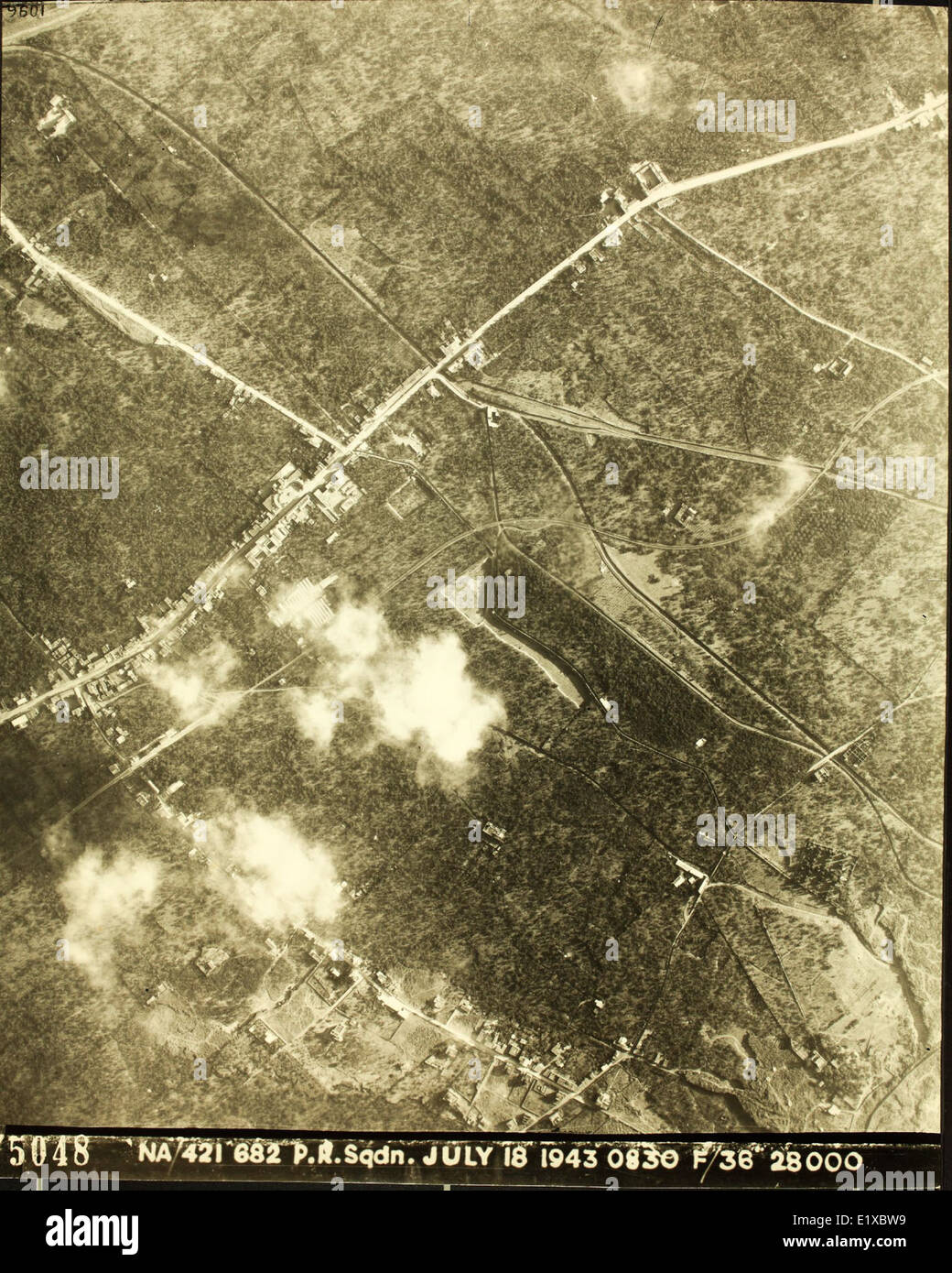 This aerial reconnaissance photo of Naples, Italy, taken between 1941 ...