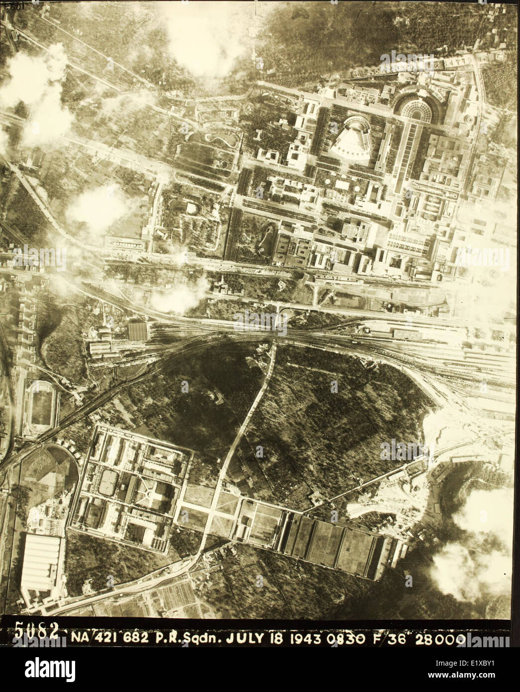This aerial reconnaissance photo captures Naples, Italy, during World ...