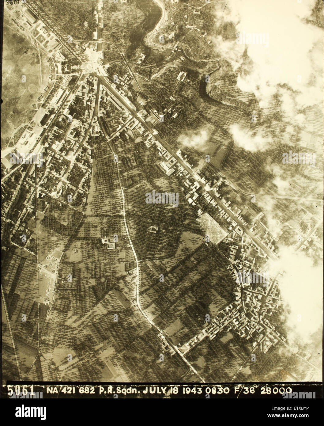 This reconnaissance aerial photo captures Naples, Italy, during World ...