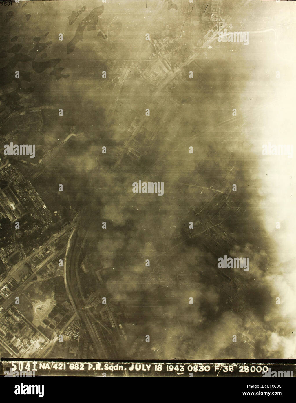 This reconnaissance aerial photo, taken between 1941 and 1945, depicts ...