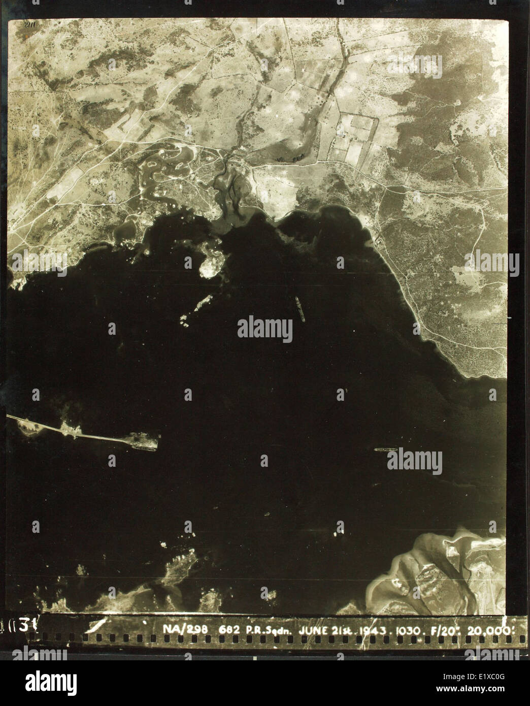 This World War II aerial reconnaissance photo captures critical ...