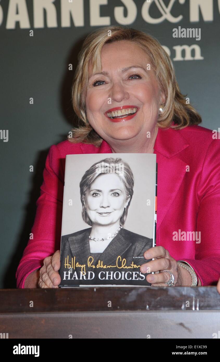 New York, NY, USA. 10th June, 2014. Hillary Clinton at in-store ...