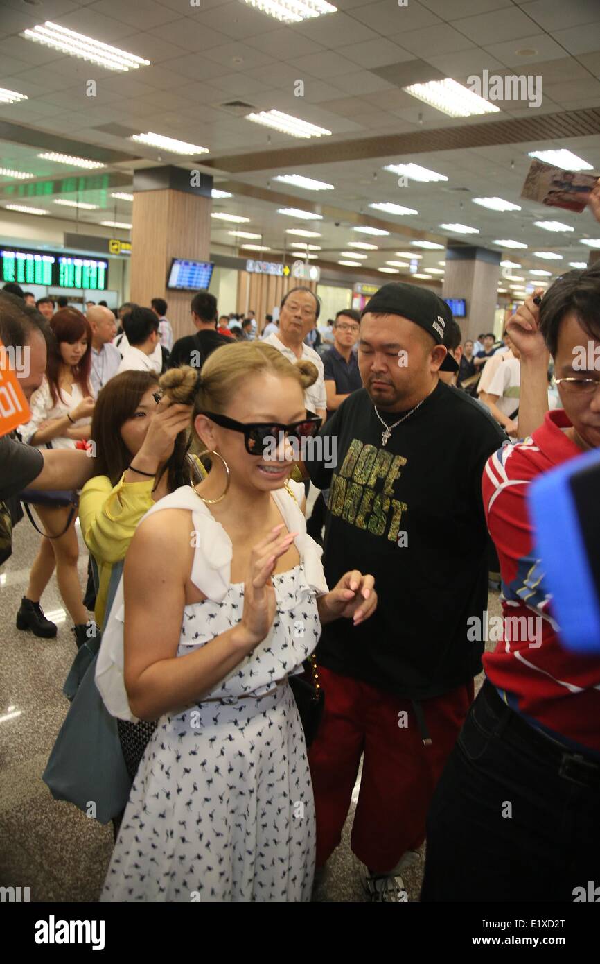 Taipei, China. 9th June, 2014. Japanese singer Koda Kumi arrives at ...