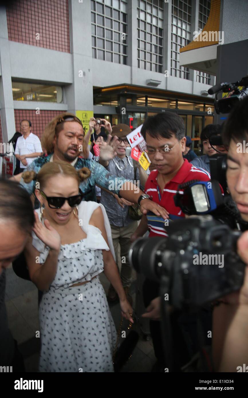Taipei, China. 9th June, 2014. Japanese singer Koda Kumi arrives at ...